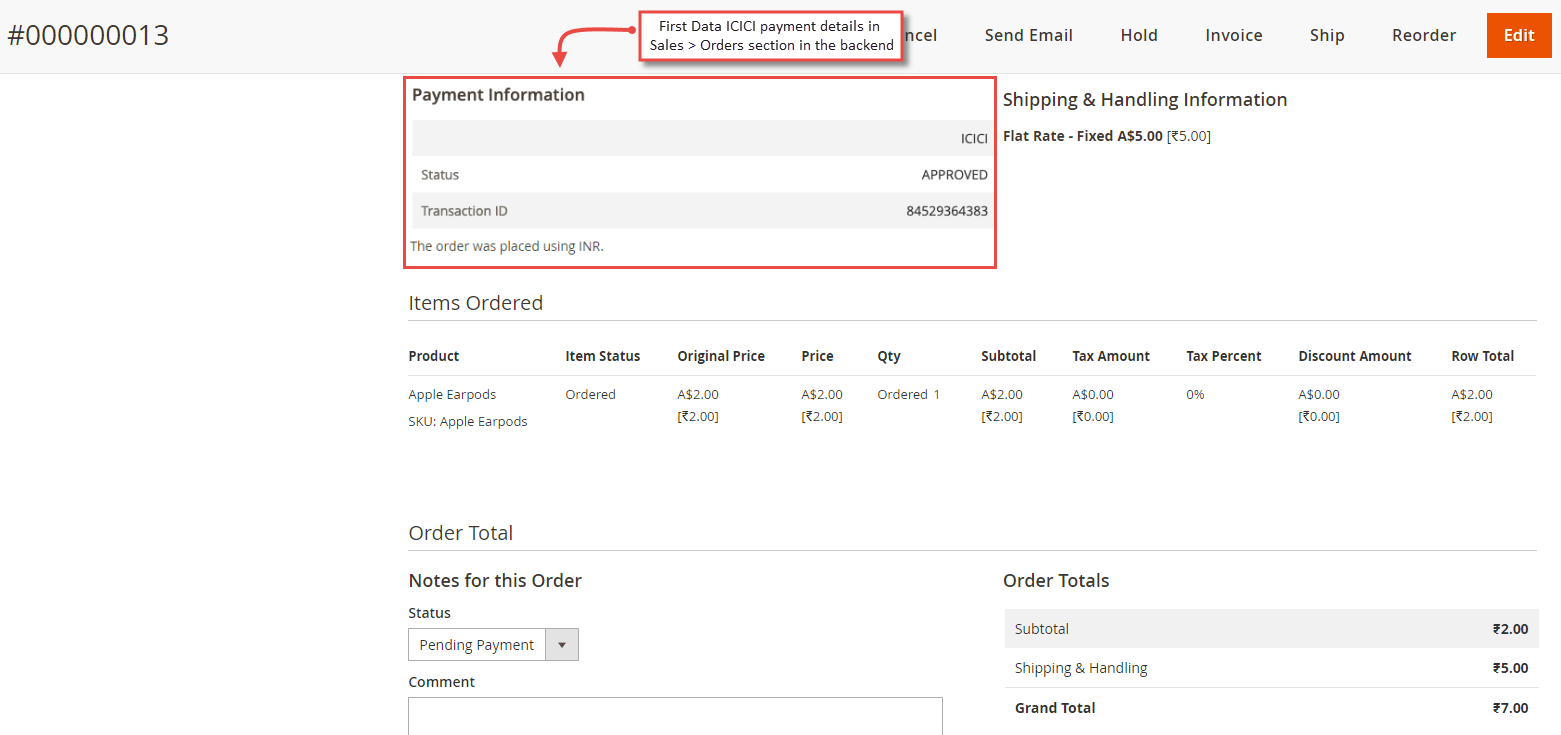 Magento 2 ICICI Payment Gateway - First Data ICICI Payments