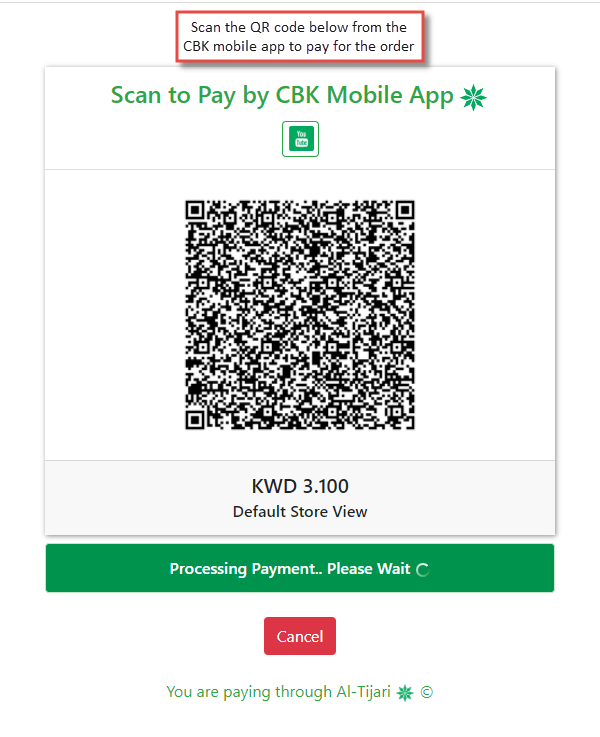Magento 2 CBK T-Pay - Al Tijari's KNET & T-Pay Payment Service