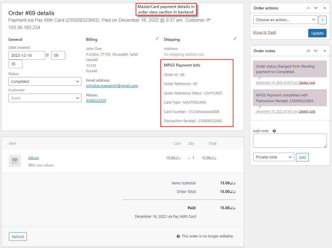 WooCommerce Mastercard Payment Gateway