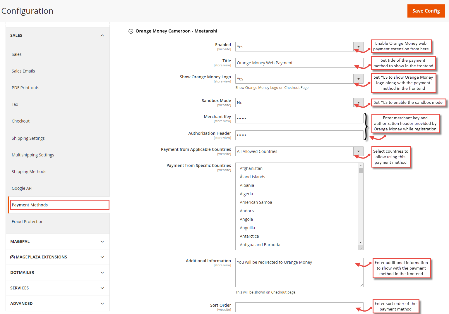 Magento 2 Orange Money Payments - Orange Money Web Payment