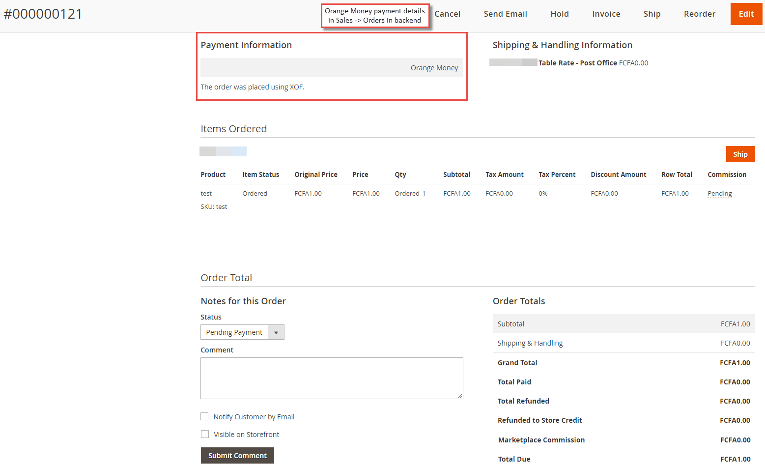 Magento 2 Orange Money Payments - Orange Money Web Payment