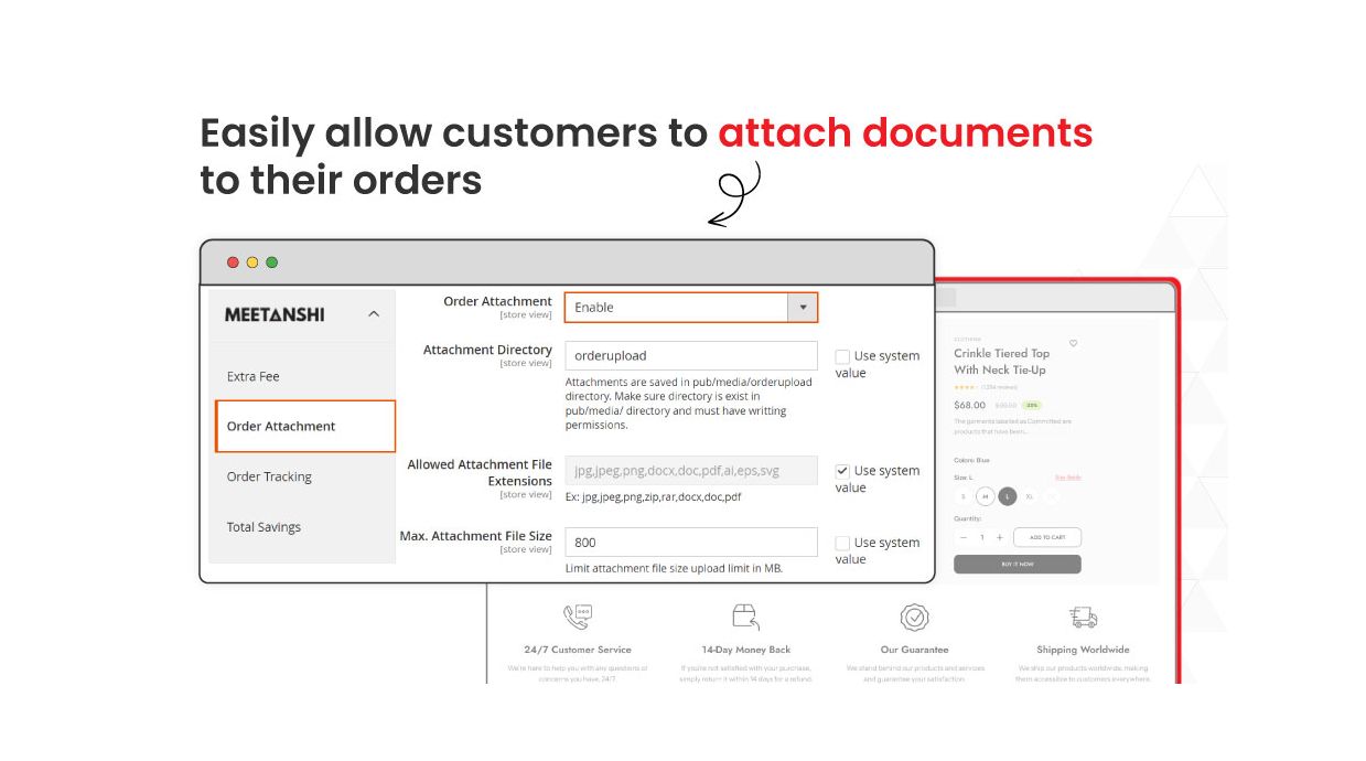 Magento 2 Order Attachment | File Upload Extension