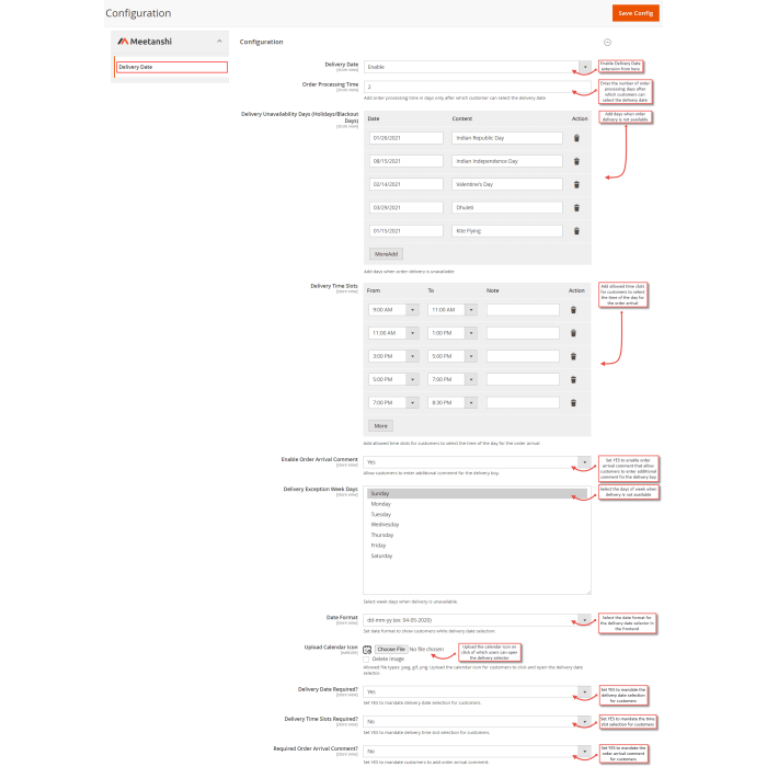 Magento 2 Delivery Date - Order Delivery Date and Time Extension