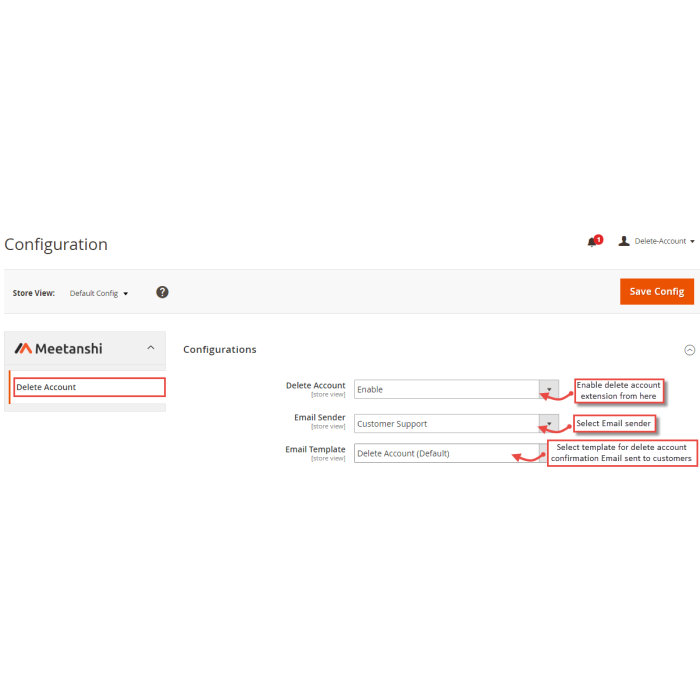 Magento 2 Delete Account, Magento 2 Delete Customer Account