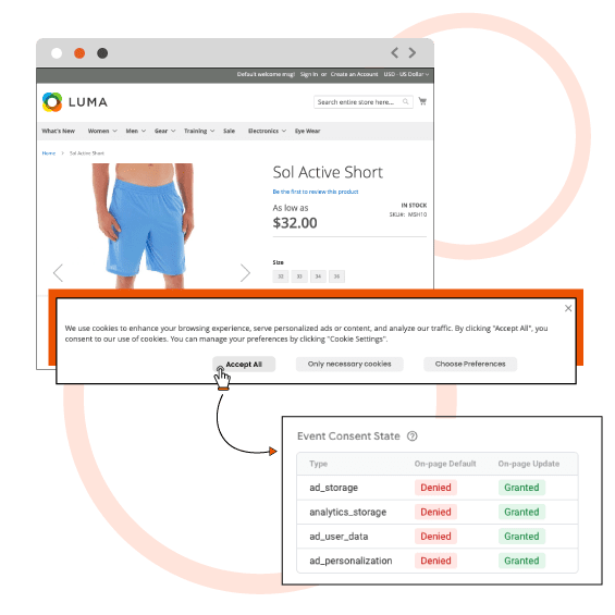 Magento 2 Google Cookie Consent Mode v2 Extension | Cookie Restriction Module