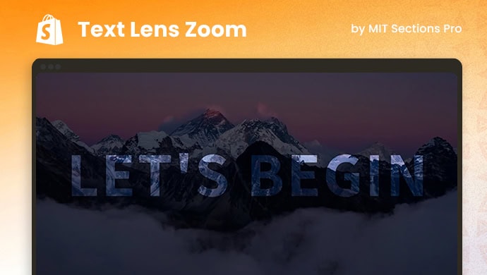 Text Lens Zoom Section: Text Zoom Out on Scroll Effect