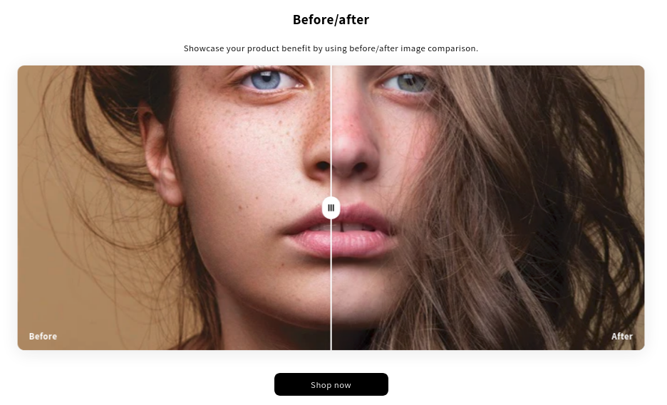 Shopify Before & After Slider - Custom Section